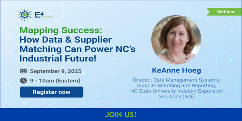 Mapping Success: How Data & Supplier Matching Can Power NC’s Industrial ...